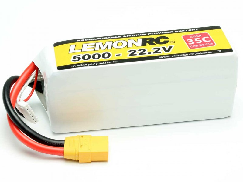 Pichler LiPo Akku LemonRC 5000 - 22.2V (35C) - Modellschiffe Bausatz ...