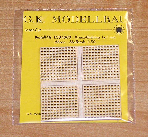 G.K. Modellbau Cross Hatched Pattern 50x50 mm - schiffsmodelle-shop.de EN
